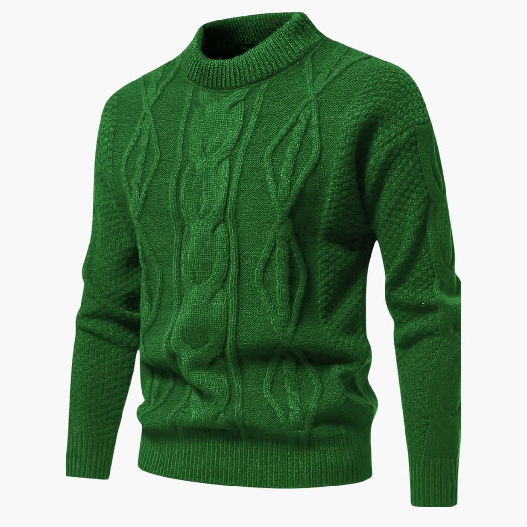 Men's Sweater with Round Neck and Knit Structure – Vanderwah
